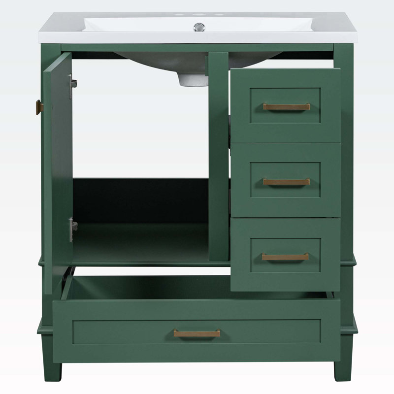 Wildon Home® Halana Wood Freestanding Bathroom Cabinet Wayfair